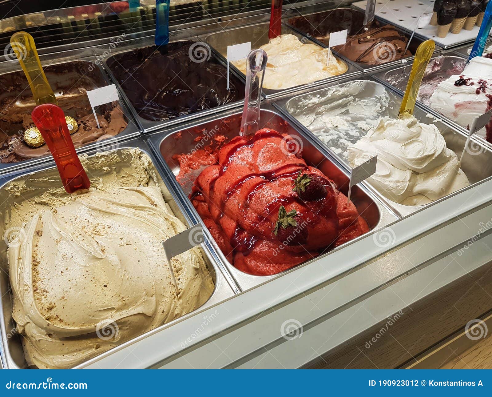 Ice Cream in Front Store in Summer Stock Photo - Image of frozen ...