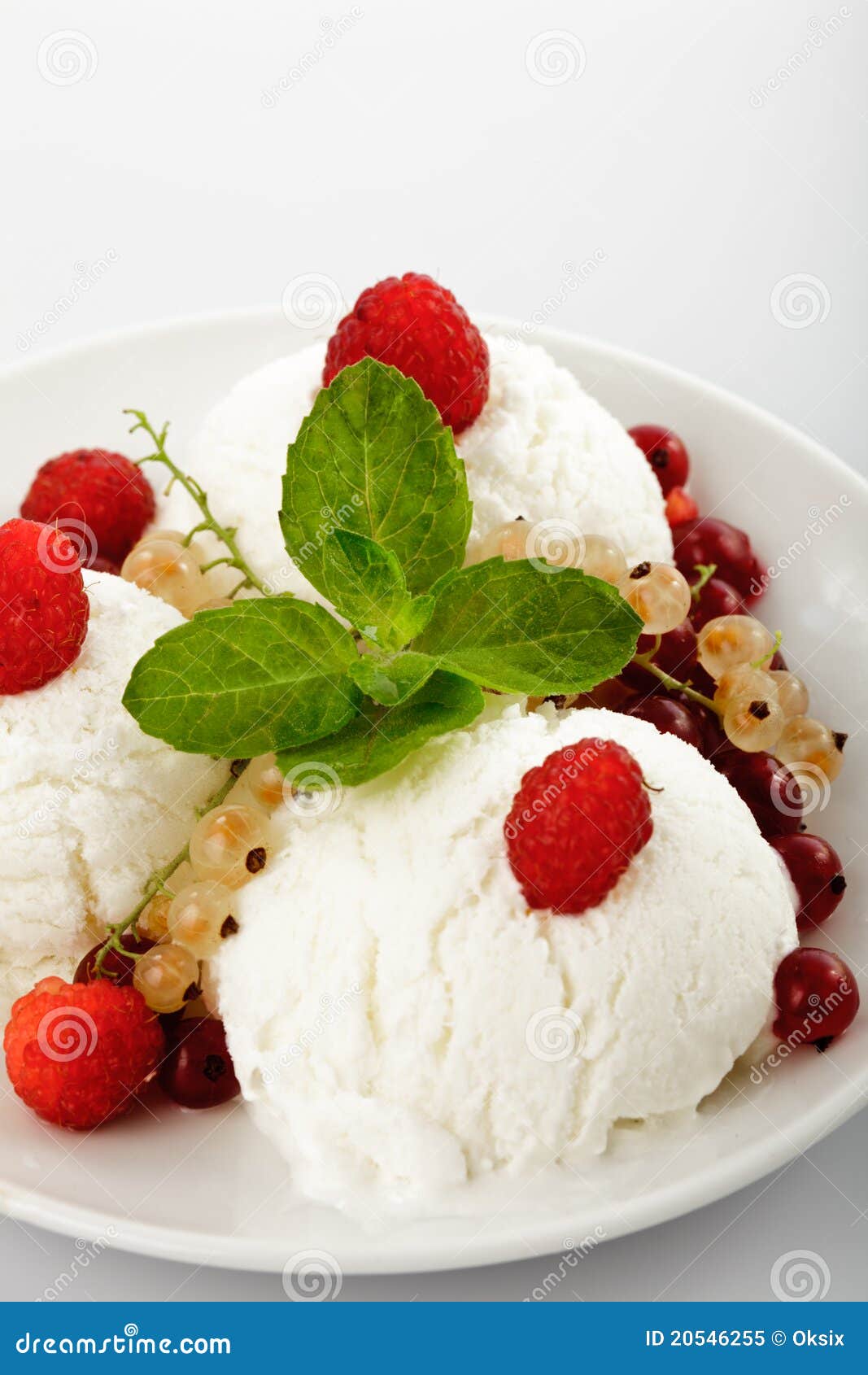 Ice cream with fruits stock image. Image of berry, eating - 20546255
