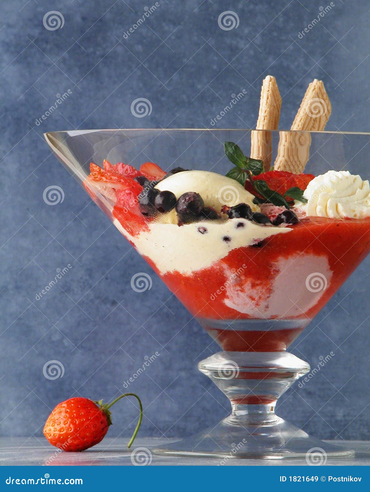 Ice cream in glass stock image. Image of fruit, banana - 1821649