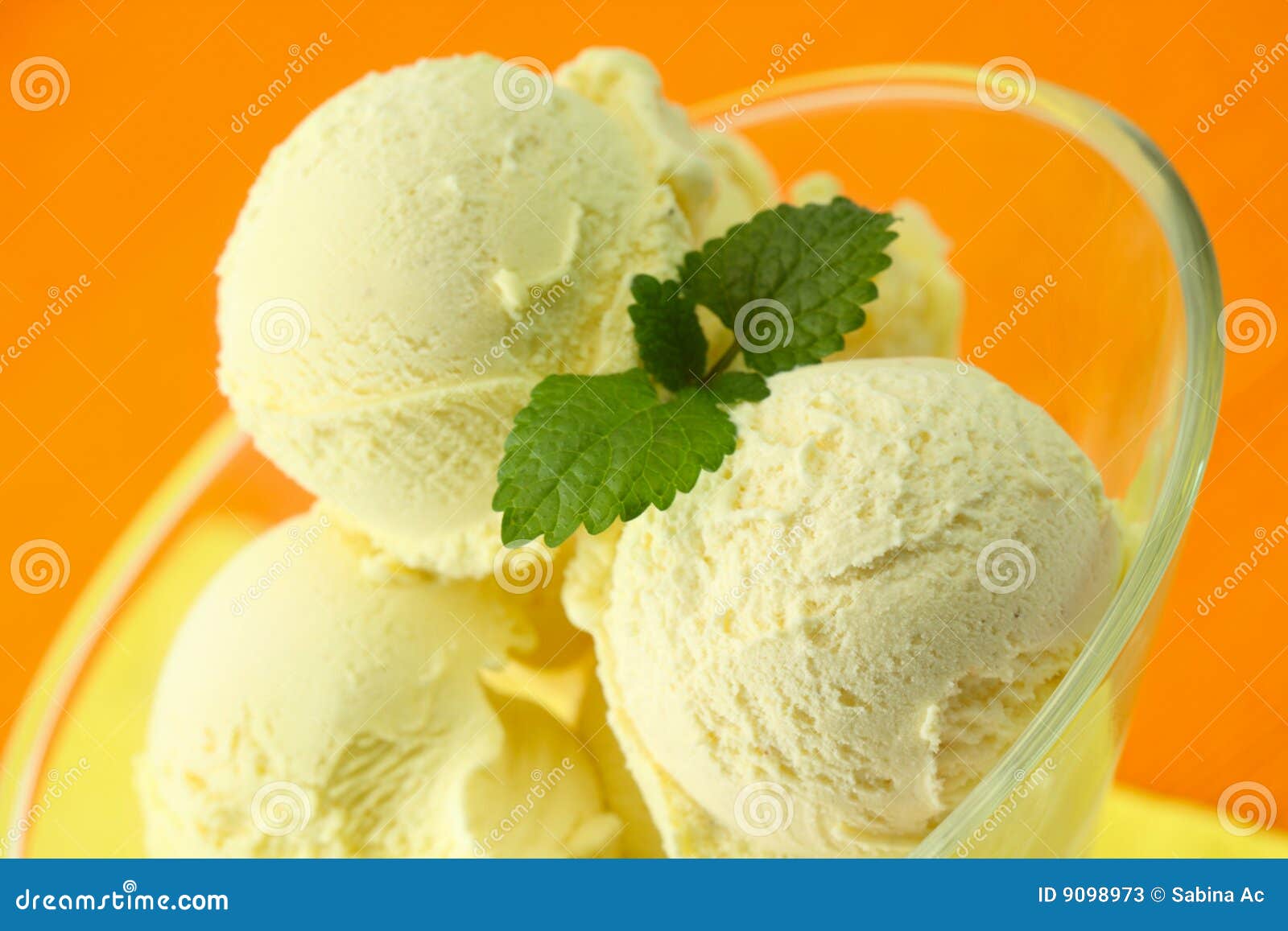 Ice cream in a glass stock image. Image of sundae, glass - 9098973