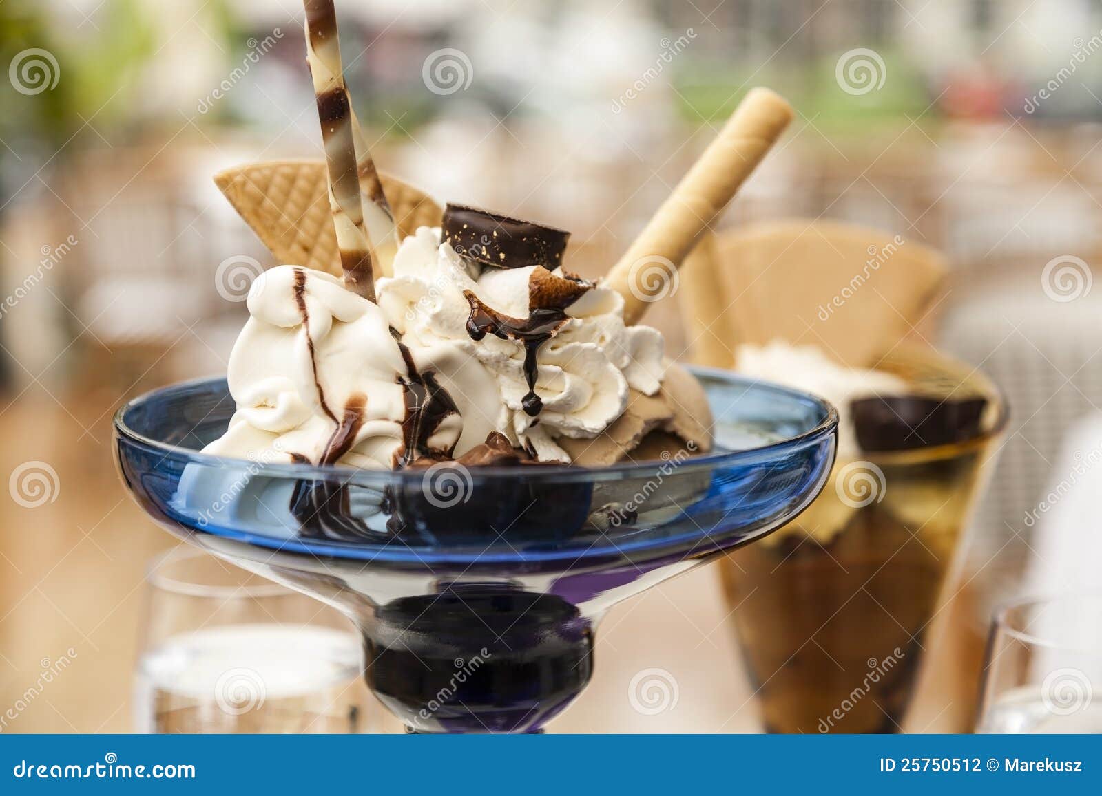 Ice cream in a glass cup stock photo. Image of flavor - 25750512