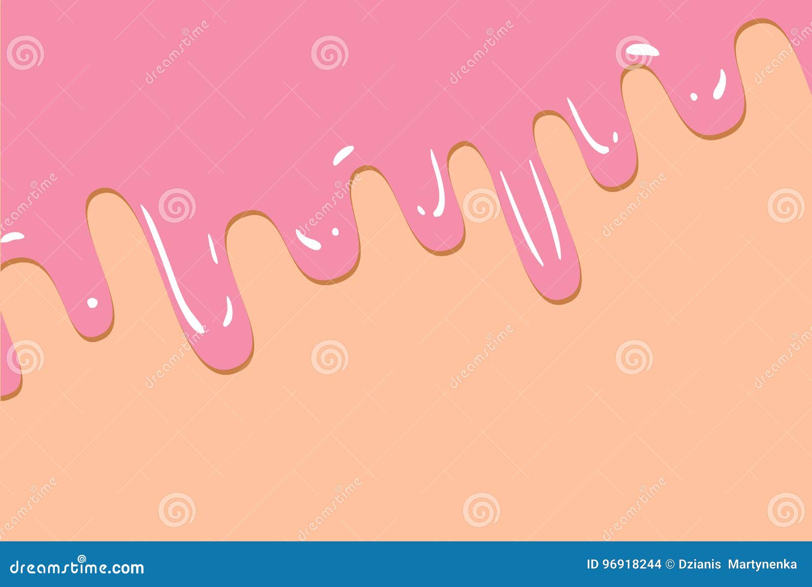 Ice Cream Glaze with Drip Cream Stock Vector - Illustration of dessert ...