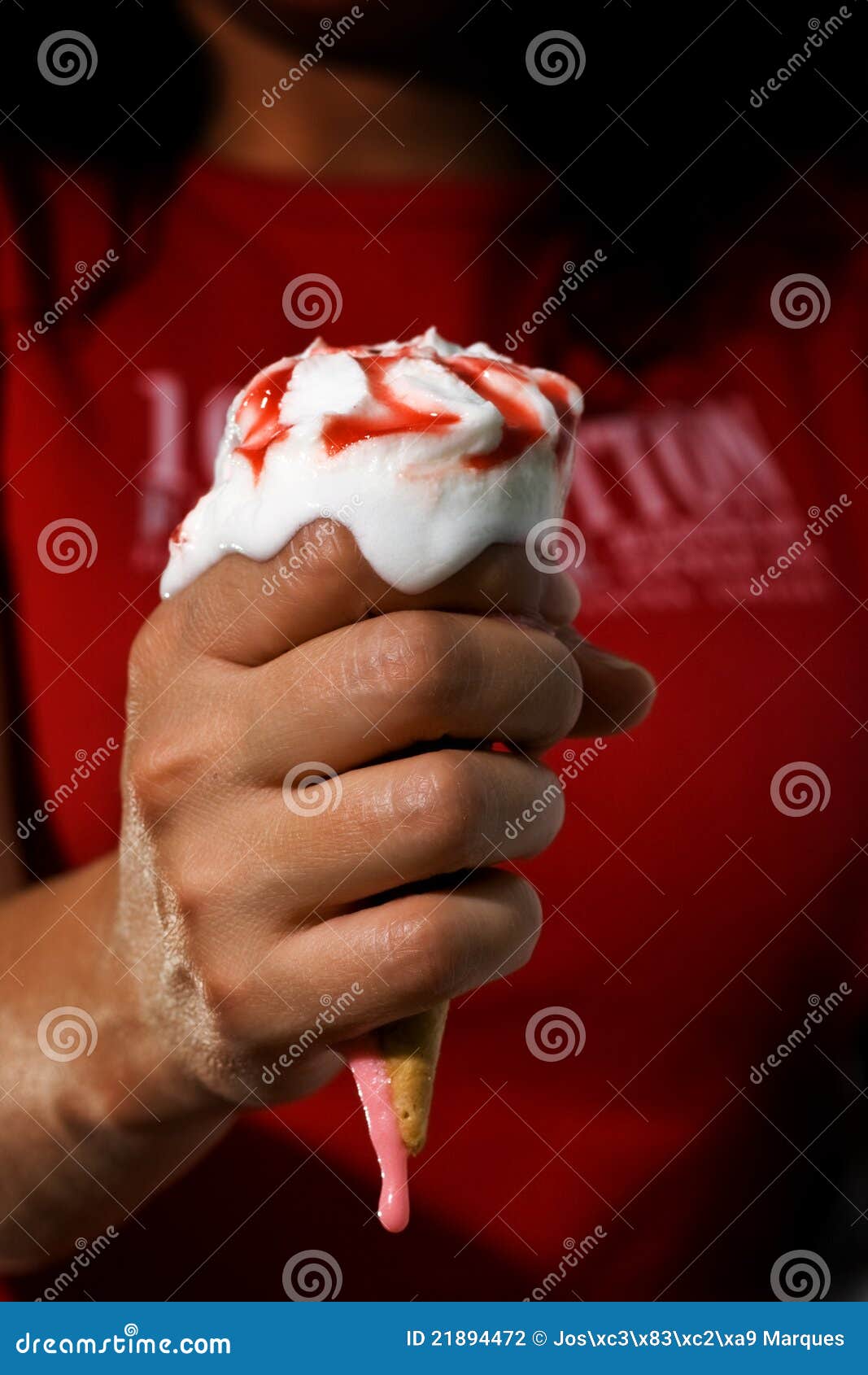 Ice cream in the hand stock photo. Image of sweet, melt - 21894472
