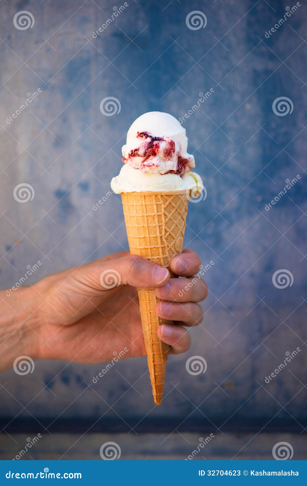 Ice cream in hand stock image. Image of food, cream, horn - 32704623