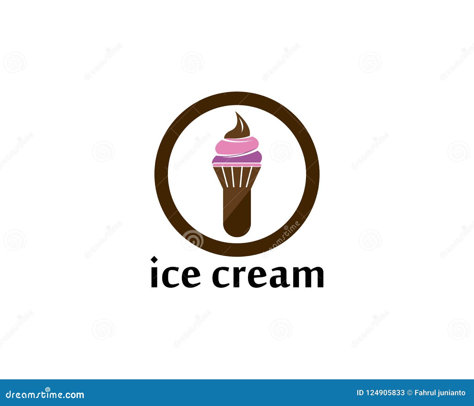 Ice Cream Icon Logo Vector Illustration Stock Vector - Illustration of ...