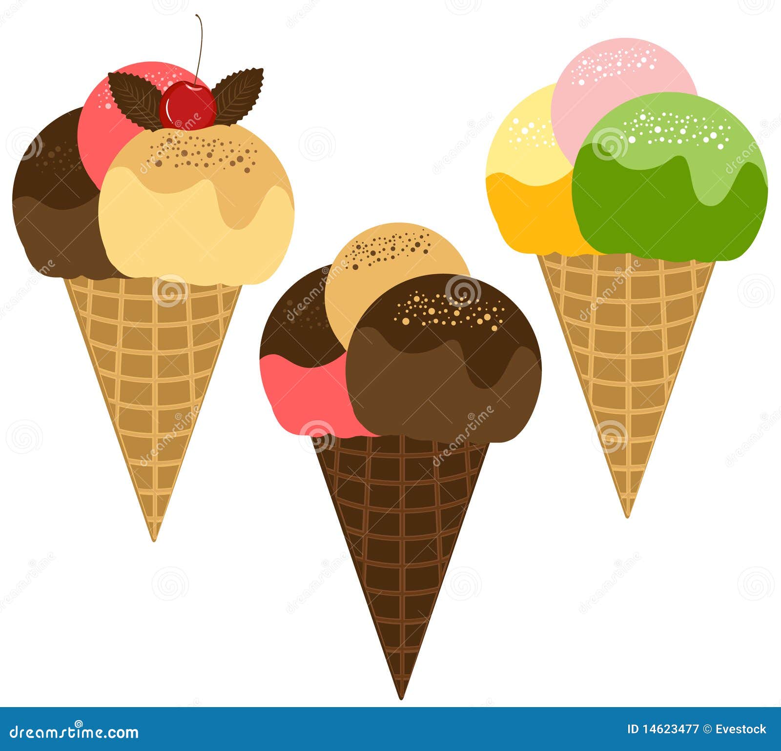 Ice Cream Illustration stock vector. Illustration of afters - 14623477