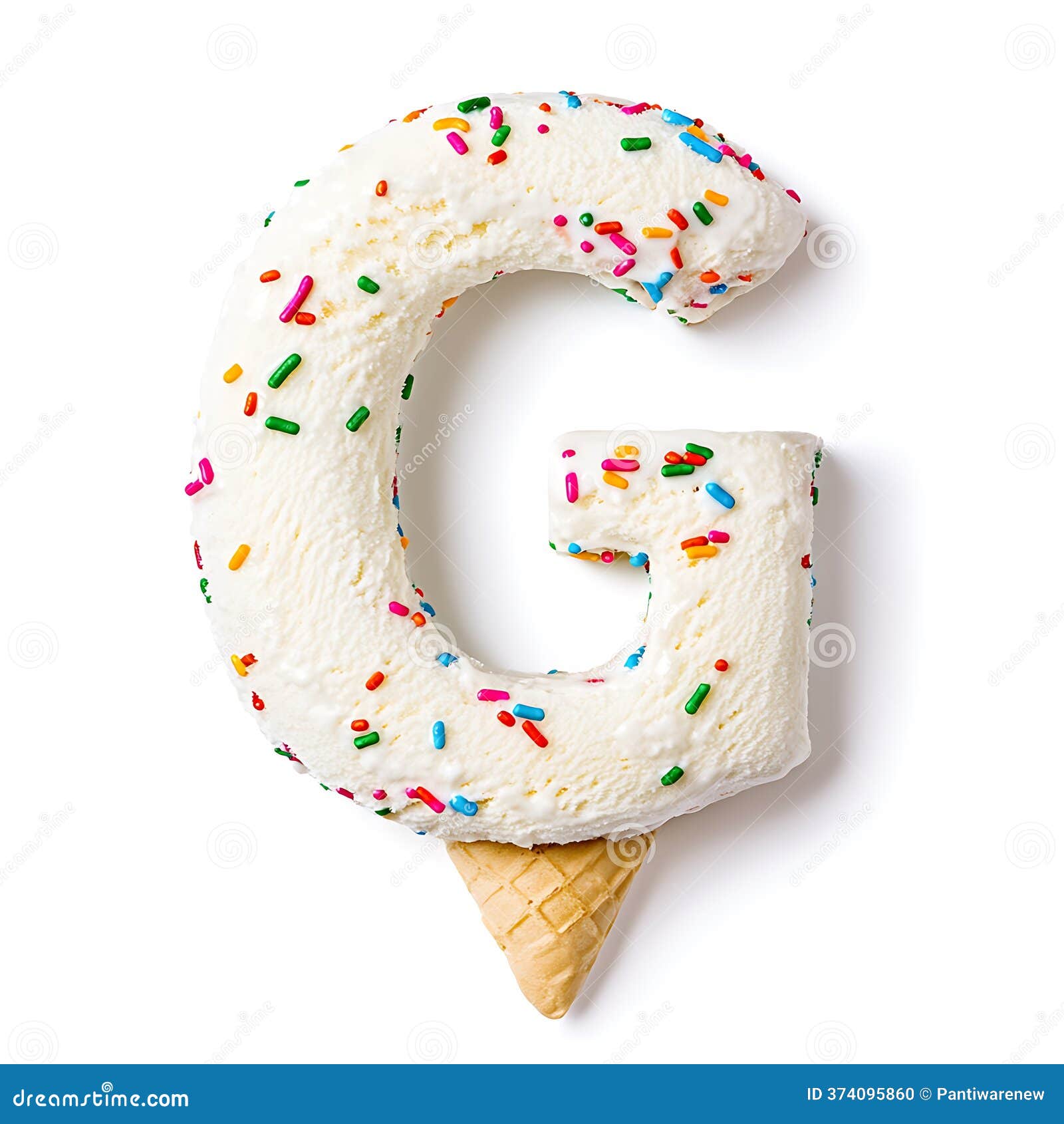 Ice Cream Letter K Uppercase. Pink Popsicle Alphabet. 3d Rendered ...