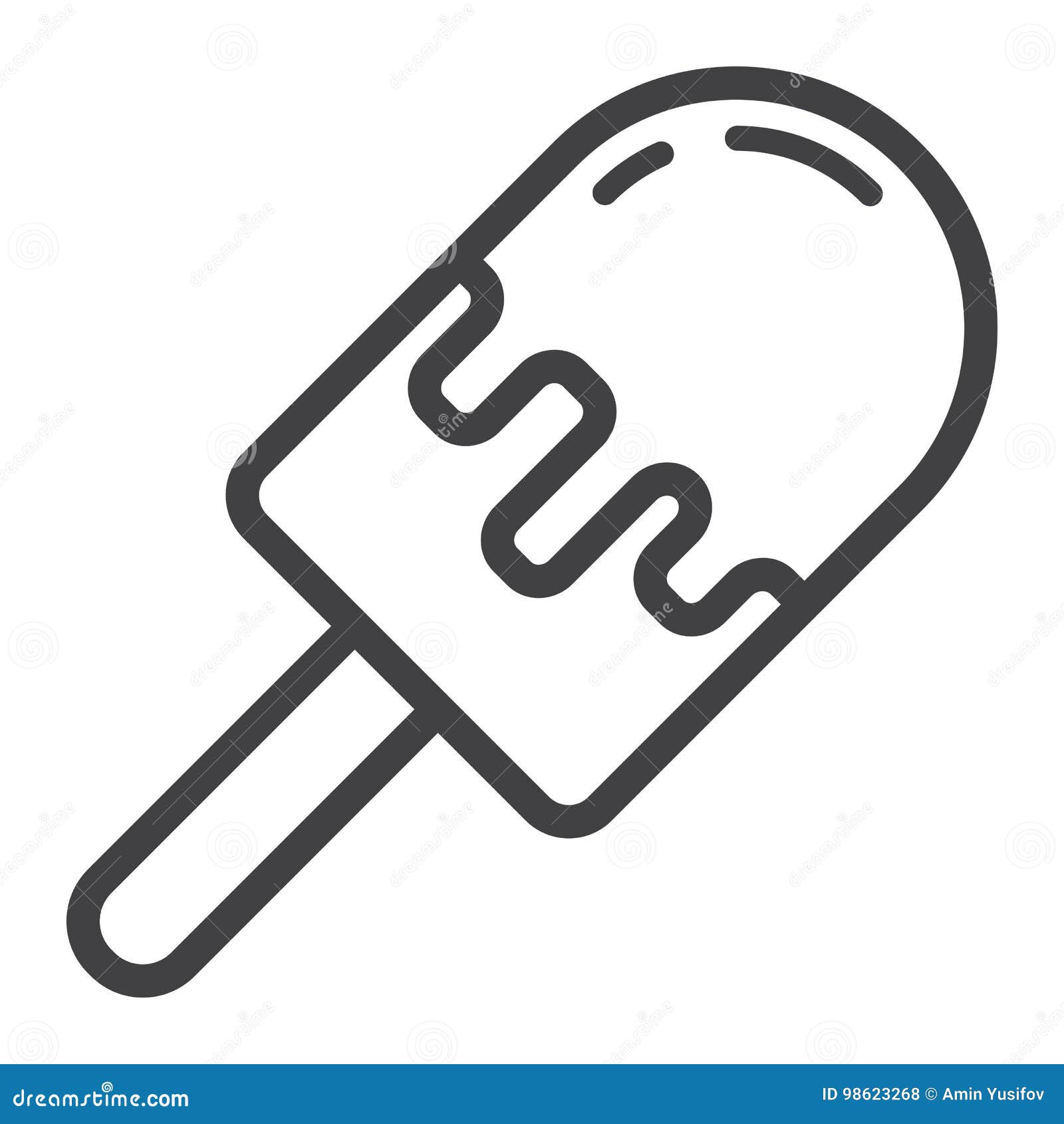 ICE CREAM LINE ART. Vector Ice Cream Cone. Continuous Line Drawing ...