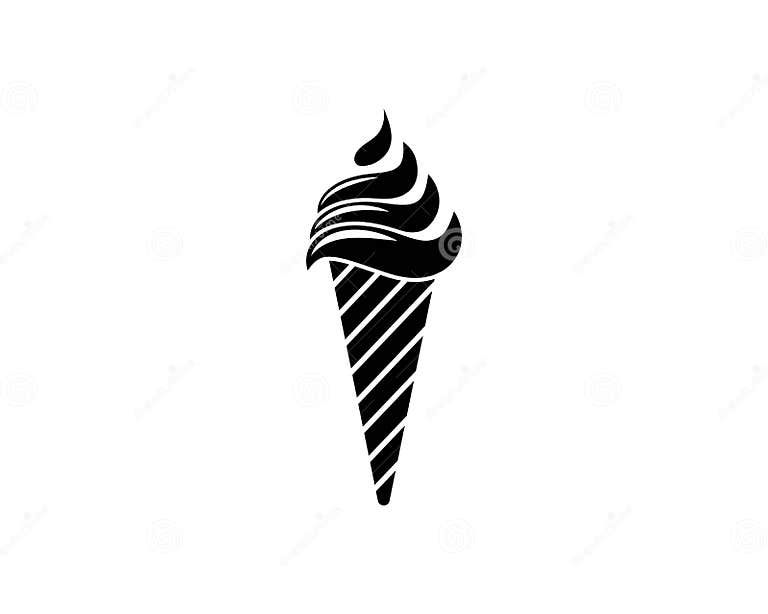 Ice Cream Logo Vecctor Template Stock Vector Illustration Of