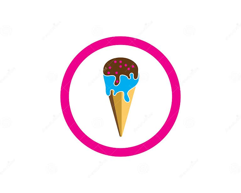 Ice Cream Logo Vecctor Template Stock Vector Illustration Of Frozen