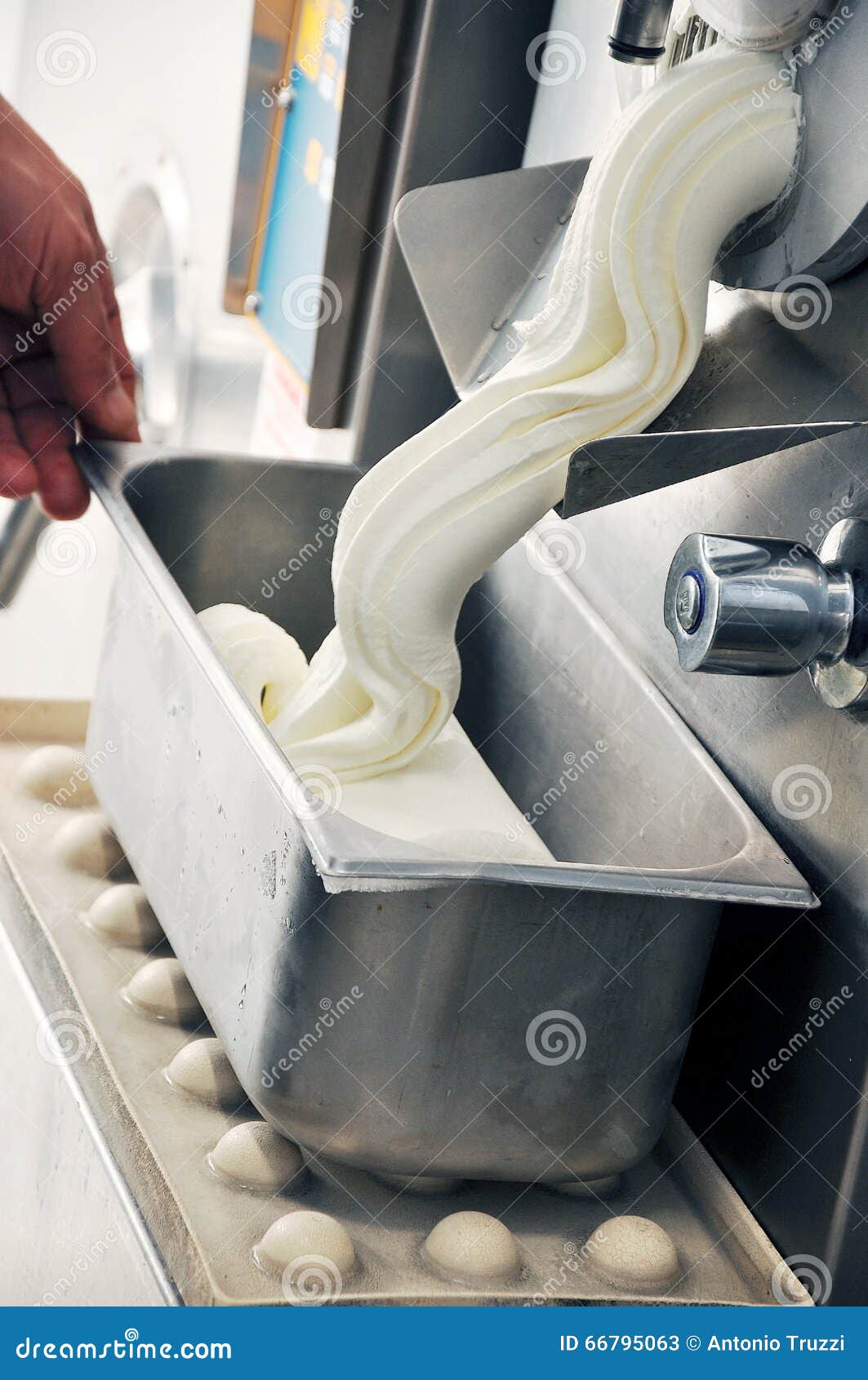 Ice Cream Machine Production Detail Stock Image - Image of professional ...