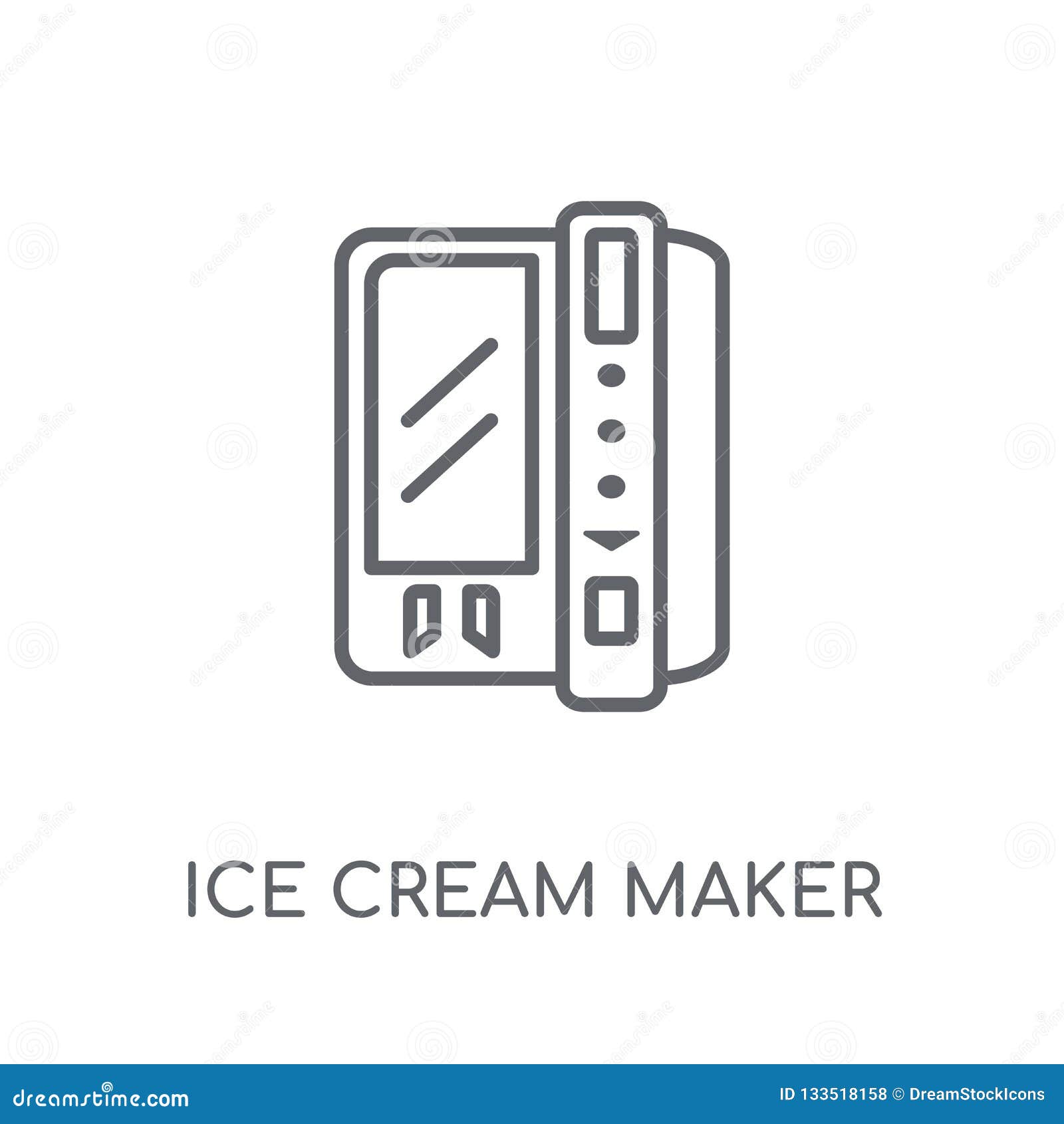 Ice Cream Maker Transparent Icon. Ice Cream Maker Symbol Design Vector ...