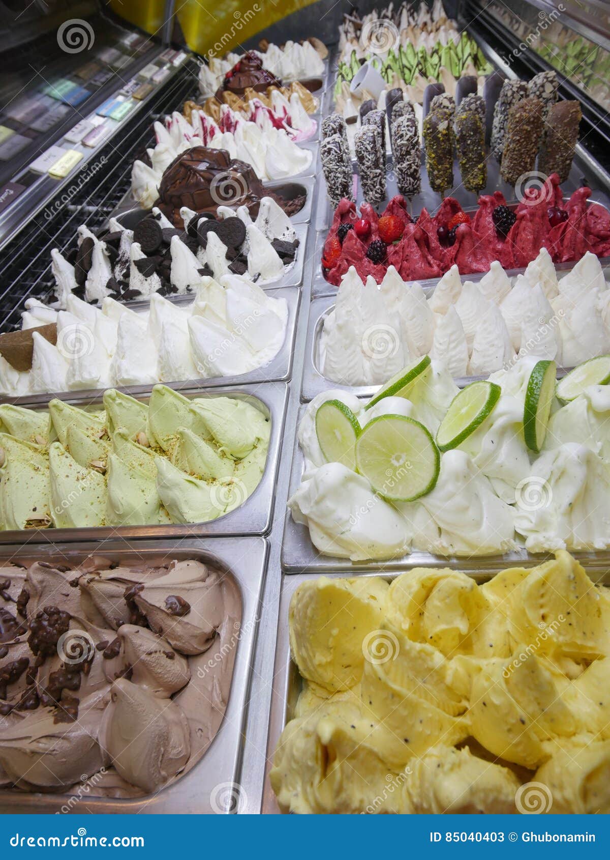 Ice cream parlor i stock image. Image of fruits, dairy - 85040403