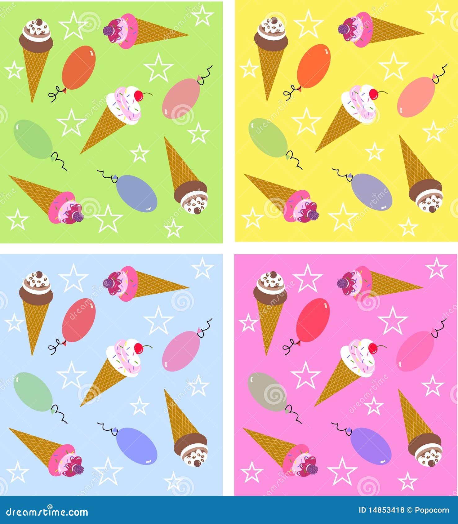 Ice cream pattern seamless stock illustration. Illustration of ...