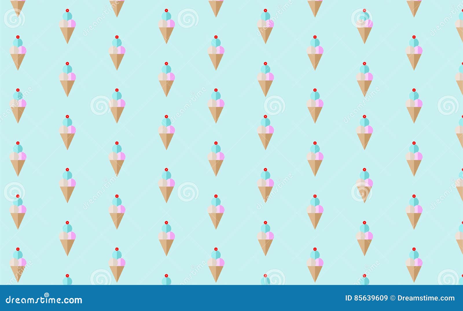Ice Cream Pattern Wallpaper Stock Illustration - Illustration of ...