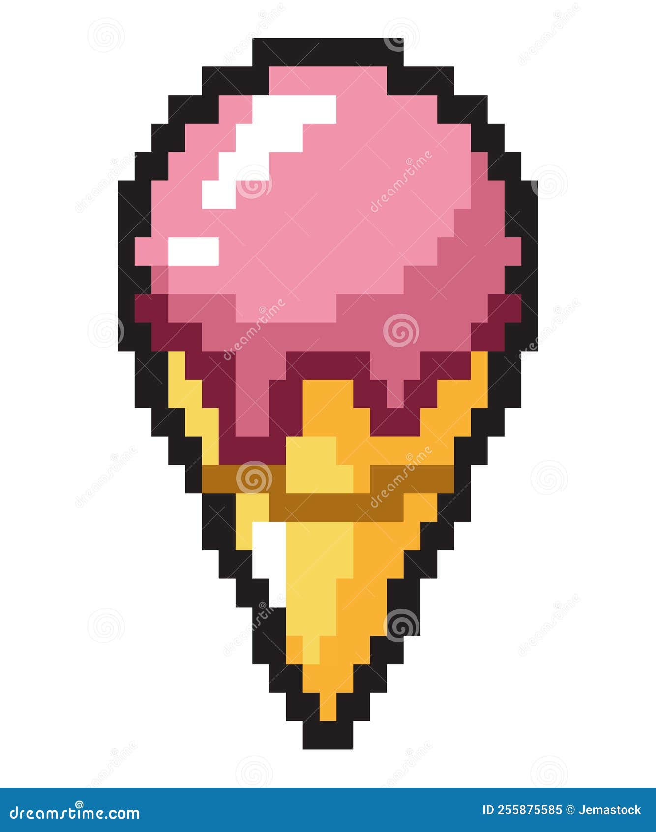 Ice Cream Pixel , Pixel Art Illustration Royalty-Free Cartoon ...
