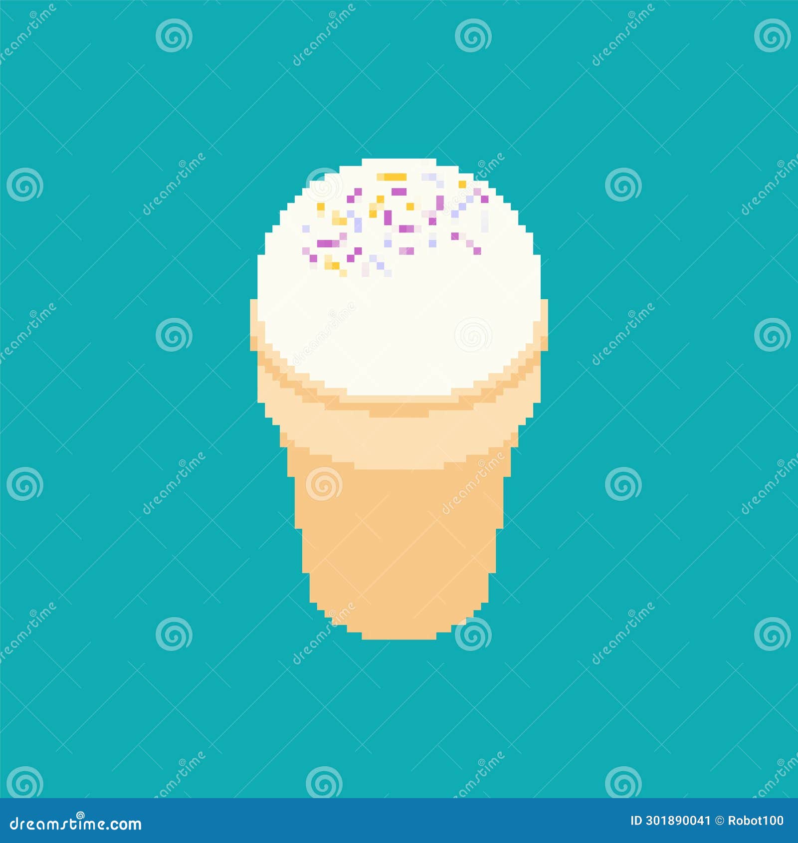 Ice Cream Pixel Art. Sweets 8 Bit Vector Illustration | CartoonDealer ...