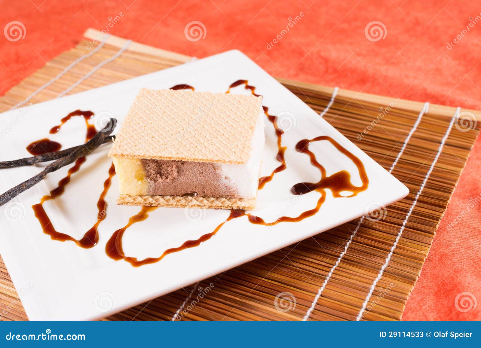 Ice cream portion stock image. Image of dessert, vanilla - 29114533