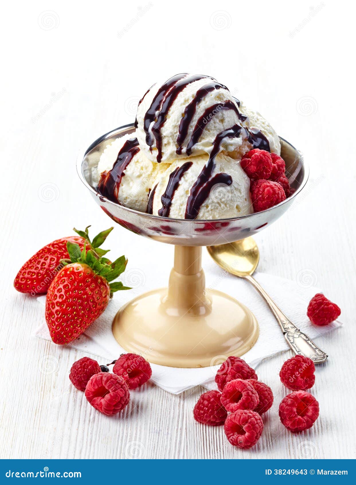 Ice cream portion stock image. Image of flavor, chocolate - 38249643