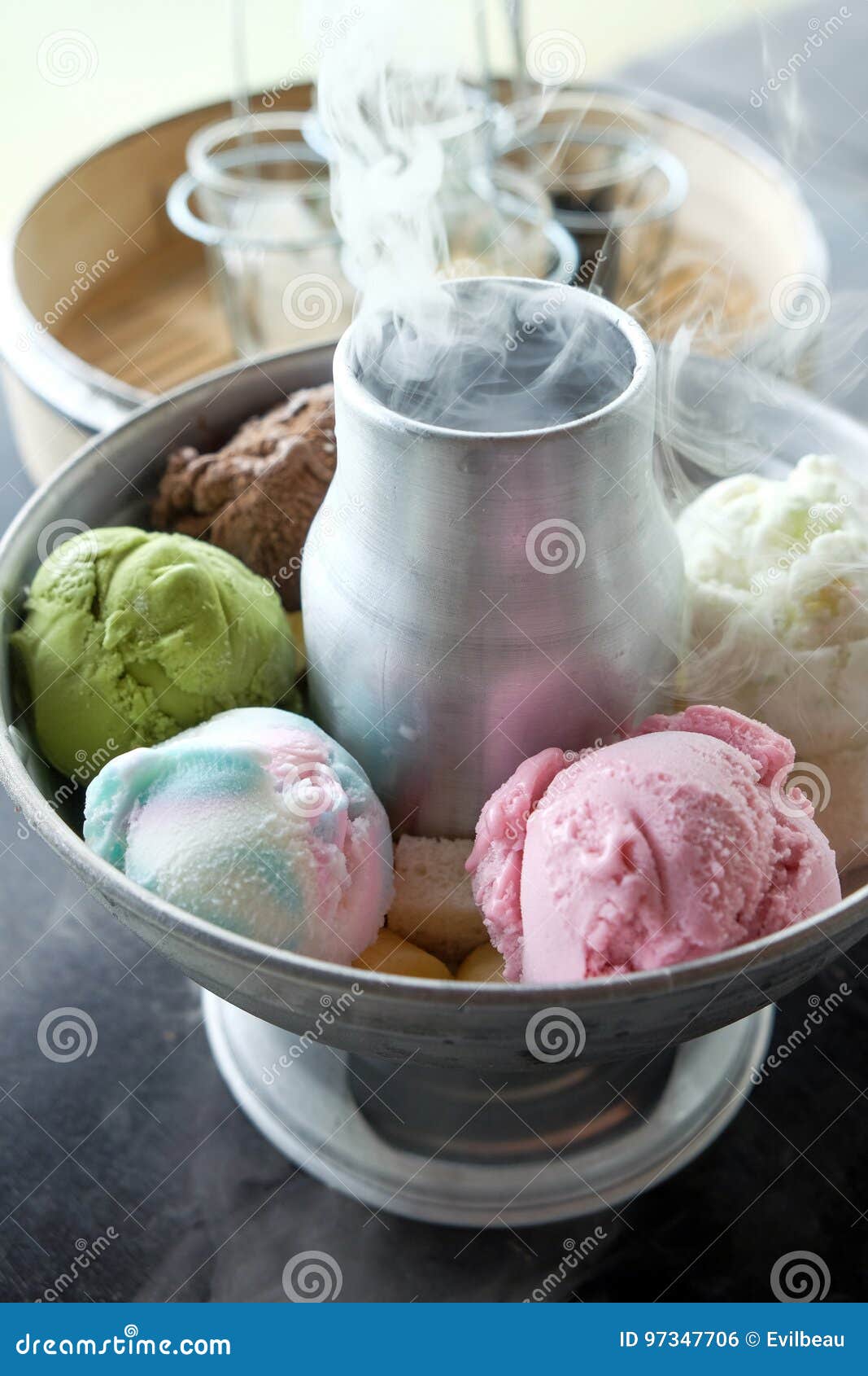 Ice Cream in Pot stock photo. Image of closeup, treat - 97347706