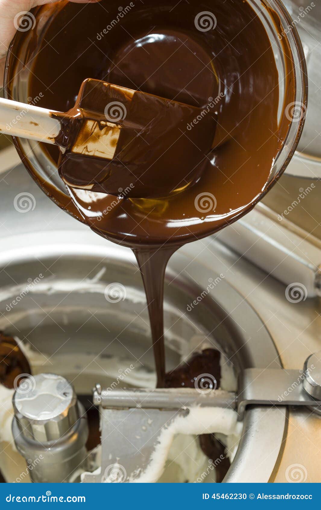 Ice cream preparation stock photo. Image of summer, italian - 45462230