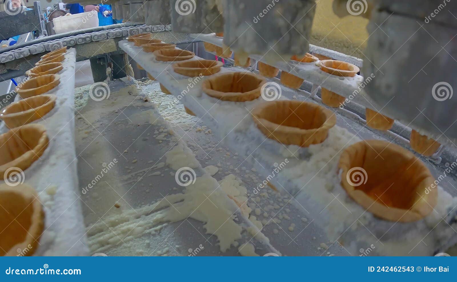 Automated Production of Ice Cream. Automated Ice Cream Production Line ...