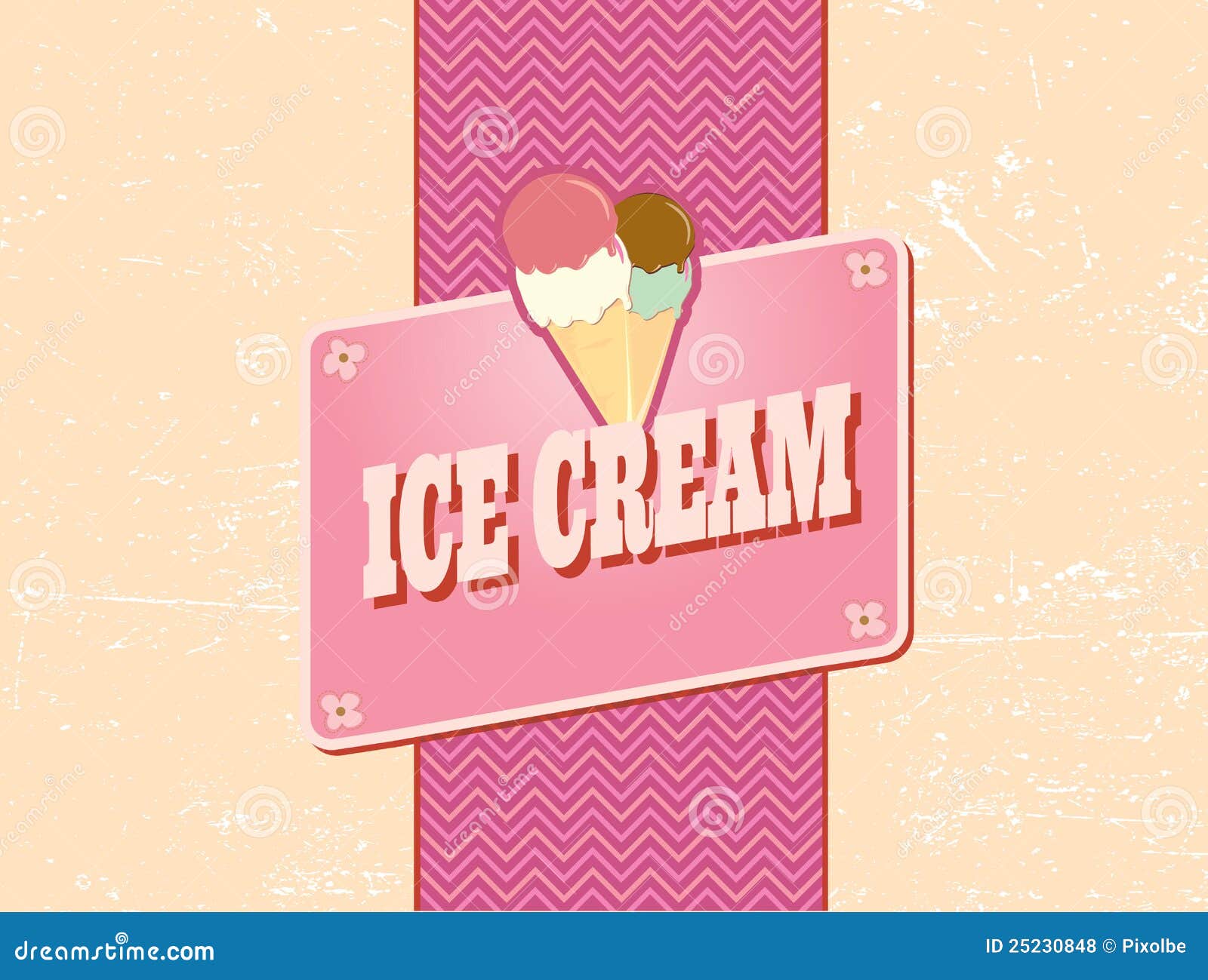 Ice cream retro design stock illustration. Illustration of chocolate ...