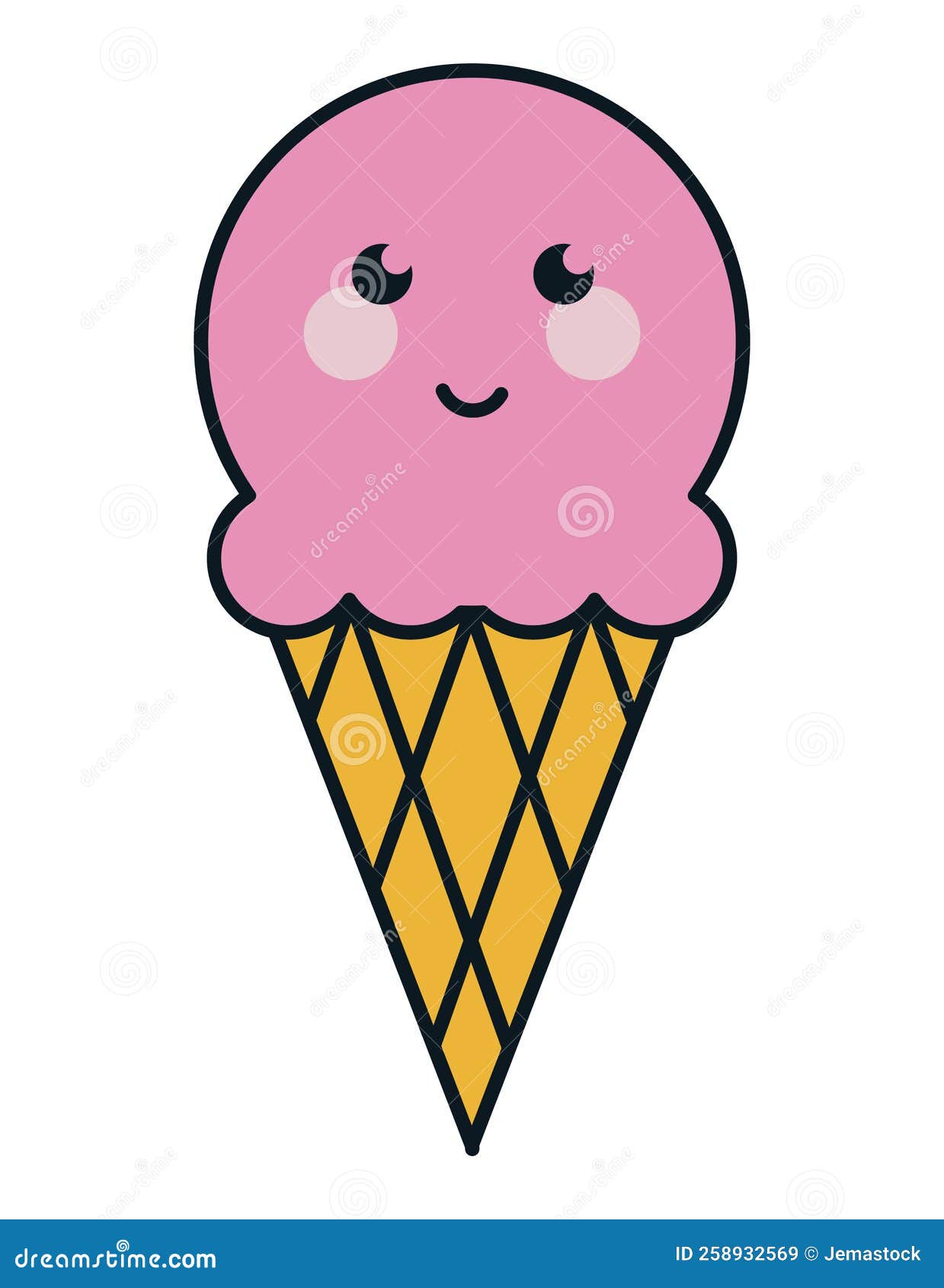 Ice cream retro style stock vector. Illustration of face - 258932569 Ice cream retro style stock vector. Illustration of face - 258932569