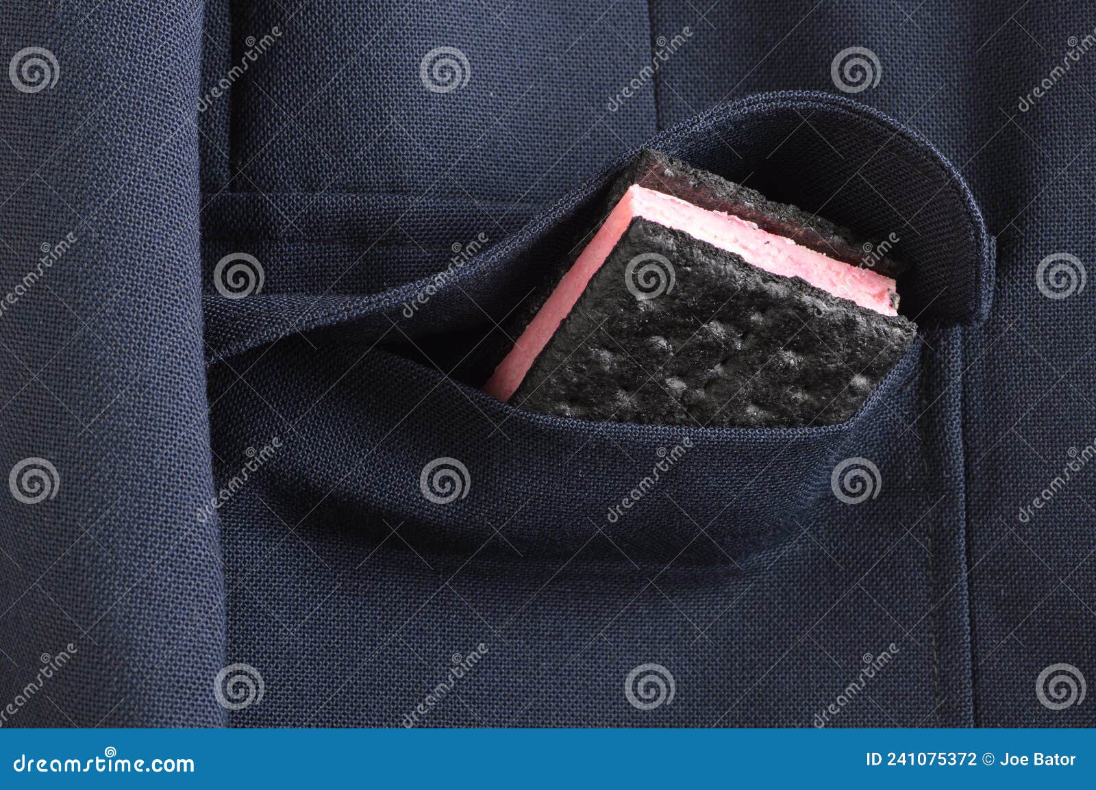 Ice Cream Sandwich in Suit Pocket Stock Photo - Image of dine, emerging ...