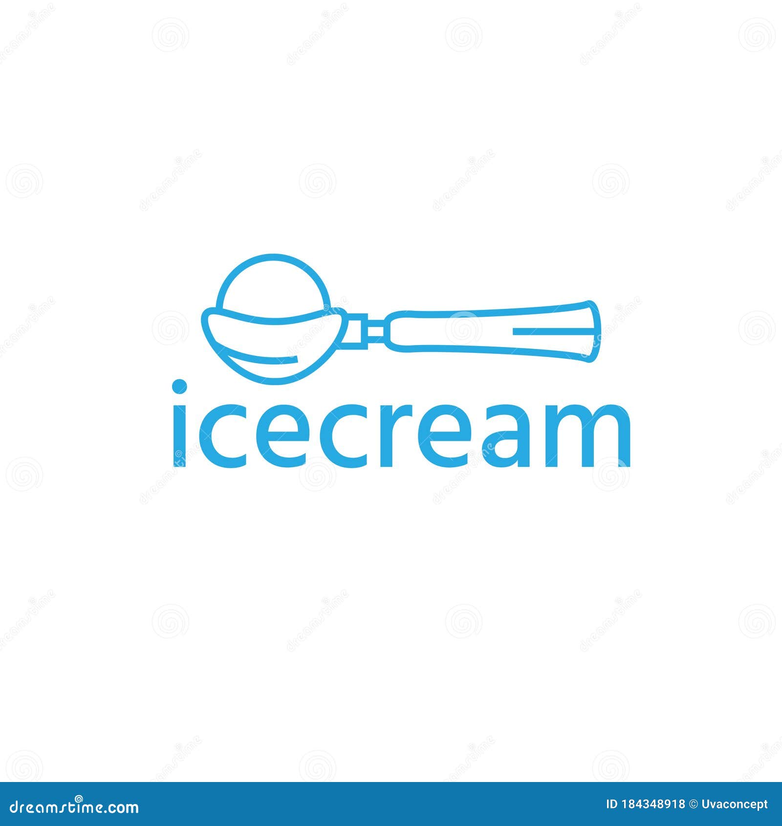 Ice Cream Scoop Vector Design Template Stock Vector - Illustration of ...