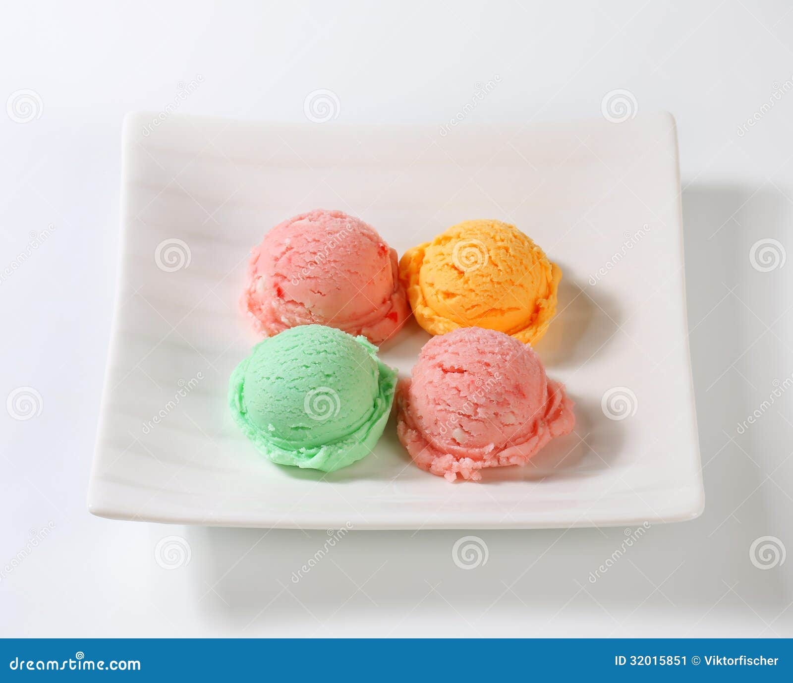 Ice cream scoops on plate stock image. Image of raspberry - 32015851