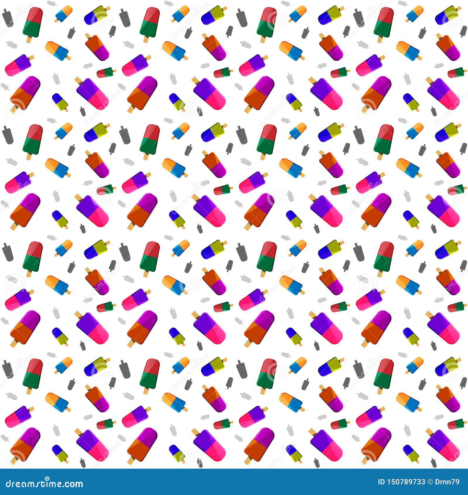 Ice Cream Seamless Pattern Ice Cream Seamless Texture. Vector ...