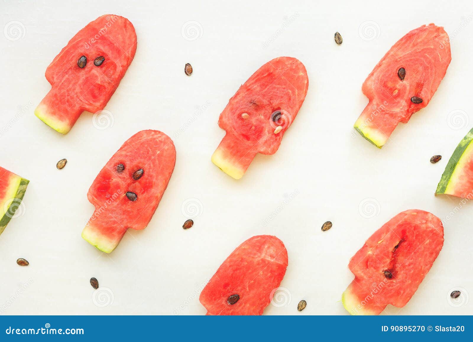 Ice Cream Shape Watermelon Slice Stock Photo - Image of board, healthy ...