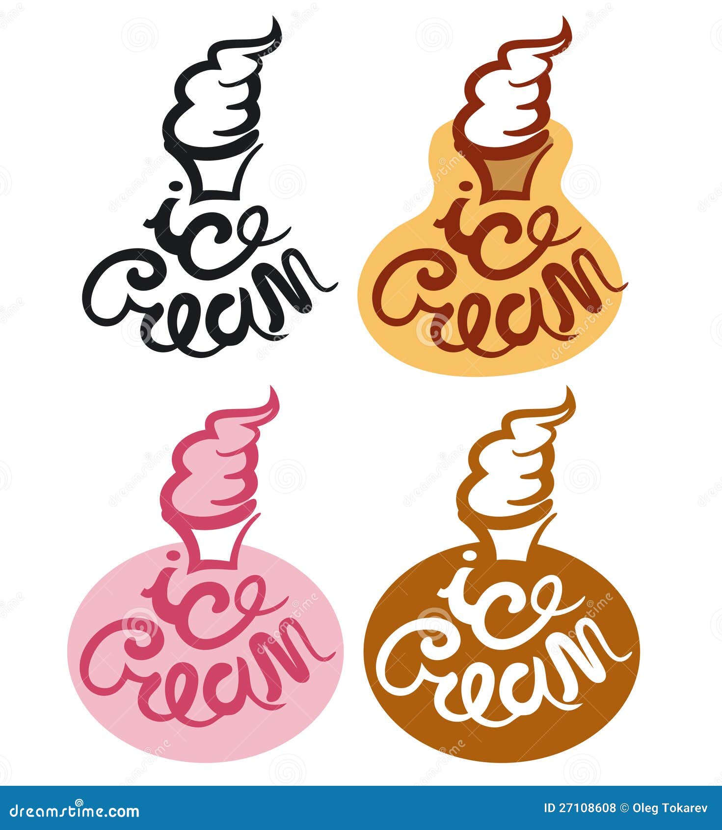 No Ice-cream, Sign Vector Illustration. Do Not Go With Ice-cream ...