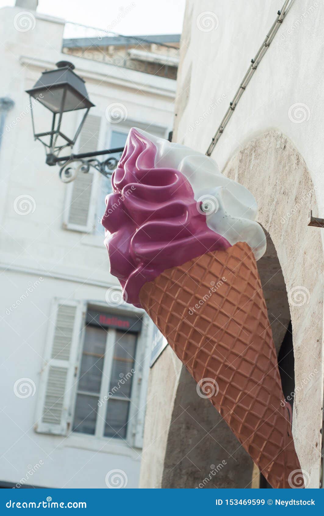 Ice Cream Sign in the Street Stock Image - Image of delicious, lolly ...