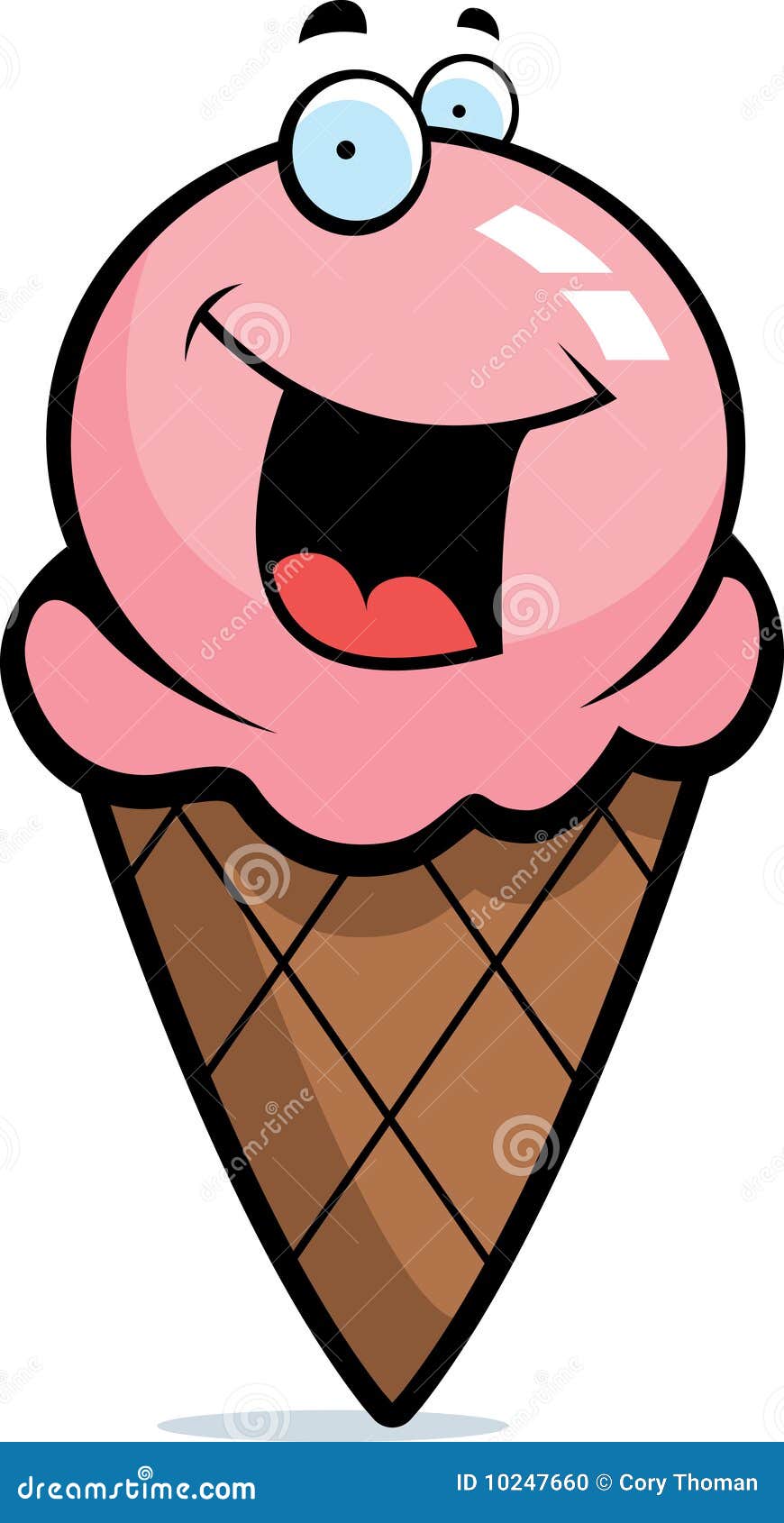 Ice Cream Smiling stock vector. Illustration of sweet - 10247660