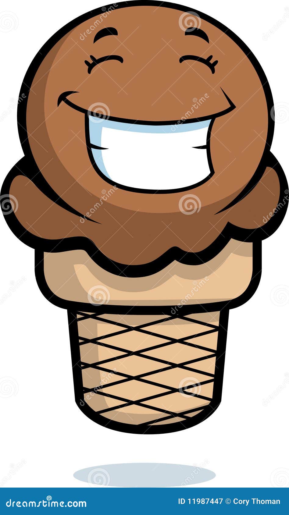 Ice Cream Smiling stock vector. Illustration of dessert - 11987447