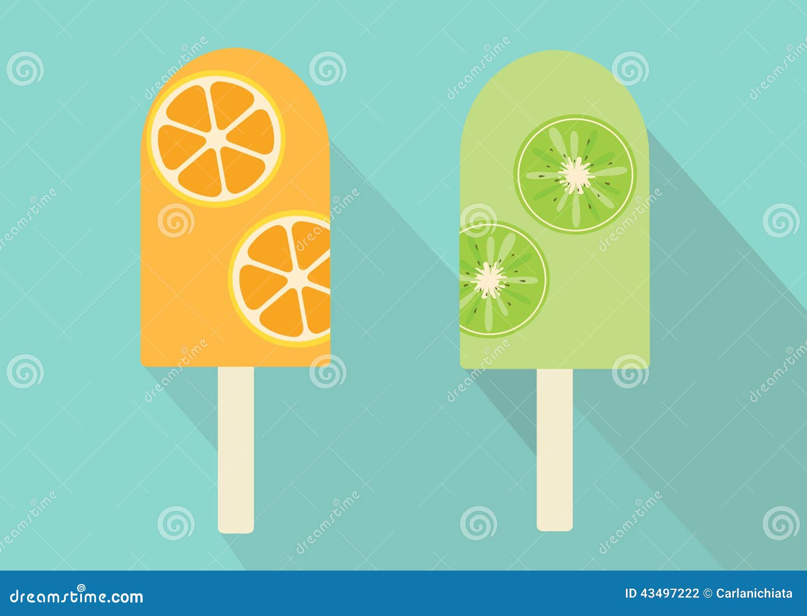 Ice Cream With Stick Outline Doodle Isolated Illustration On White ...