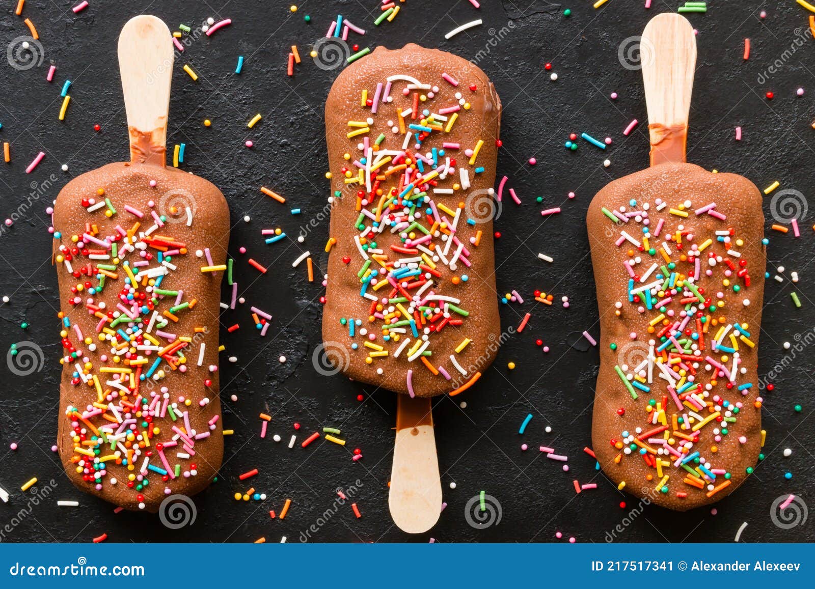 Ice Cream on a Stick with a Sprinkle Stock Image - Image of kids ...