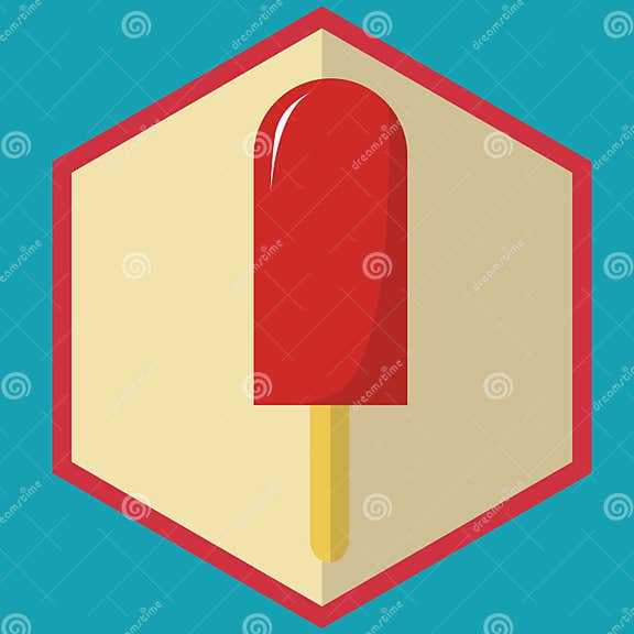 Ice Cream Stick. Vector Illustration Decorative Design Stock Vector ...