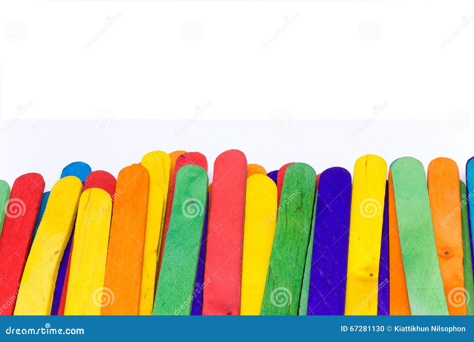 Ice cream sticks colorful stock photo. Image of border - 67281130
