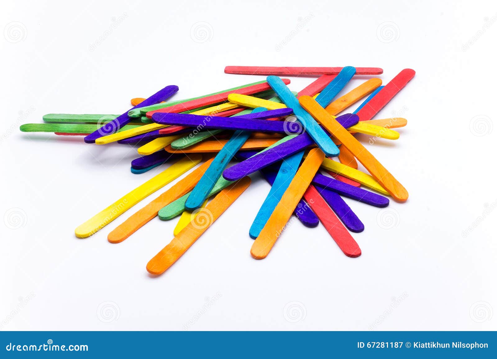 Ice cream sticks colorful stock image. Image of closeup - 67281187
