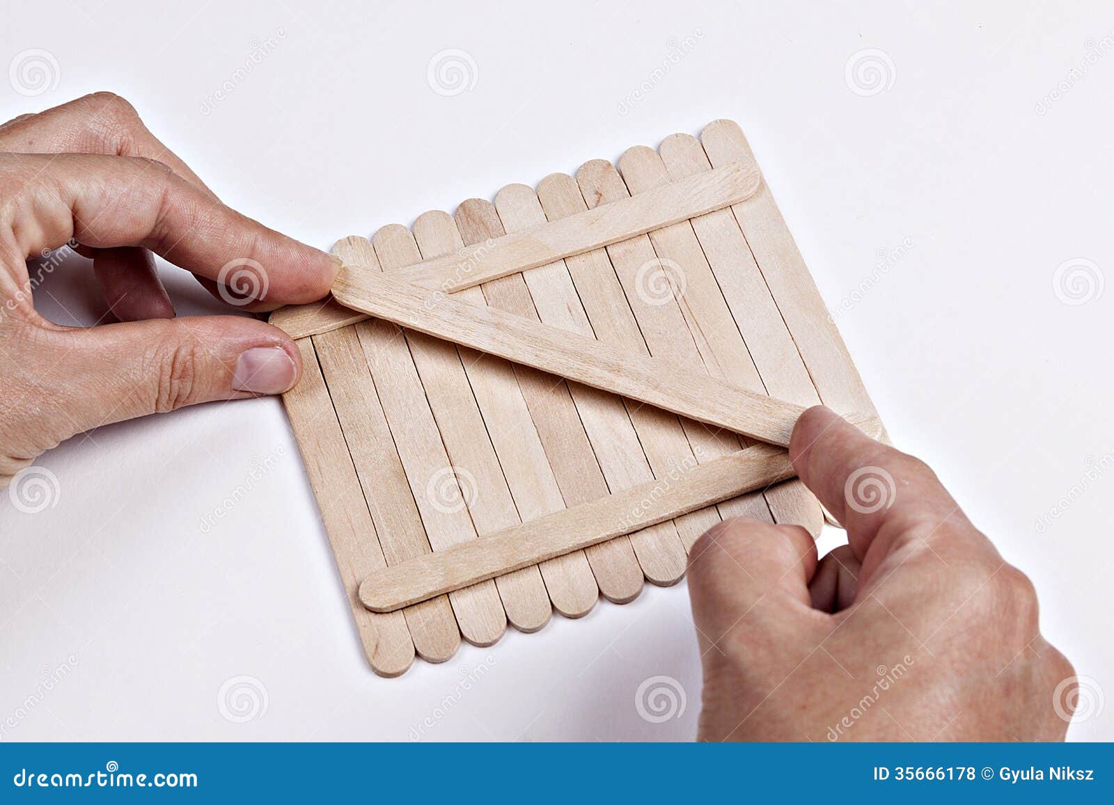 Ice cream sticks fence stock photo. Image of indoor, cream - 35666178