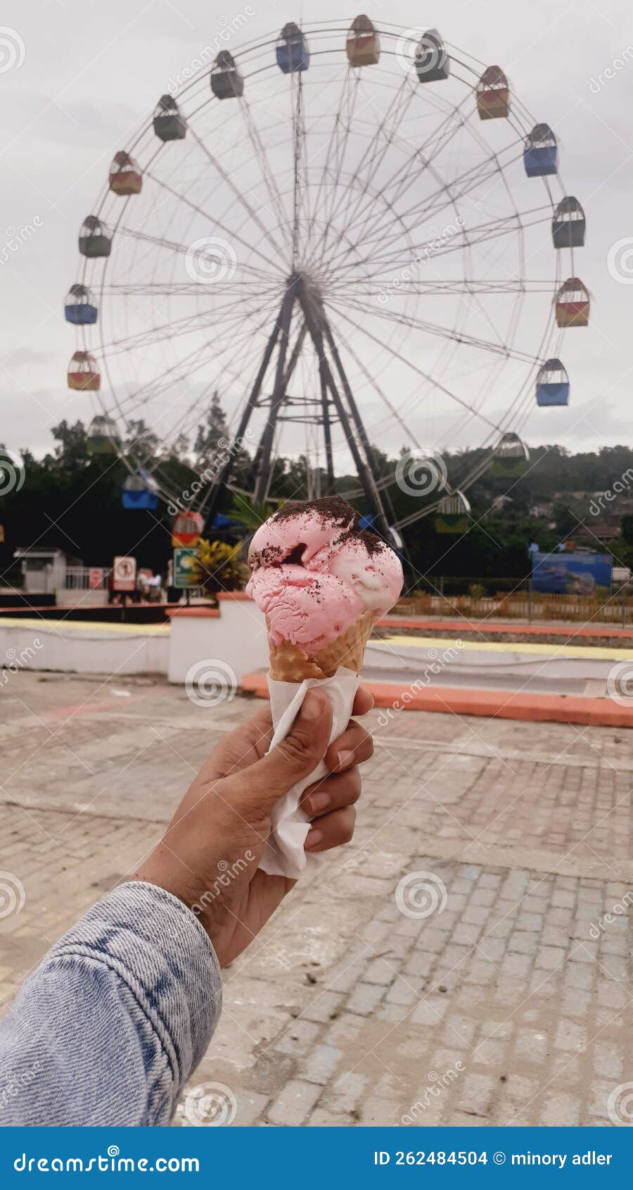 Ice cream strobery stock photo. Image of playground - 262484504
