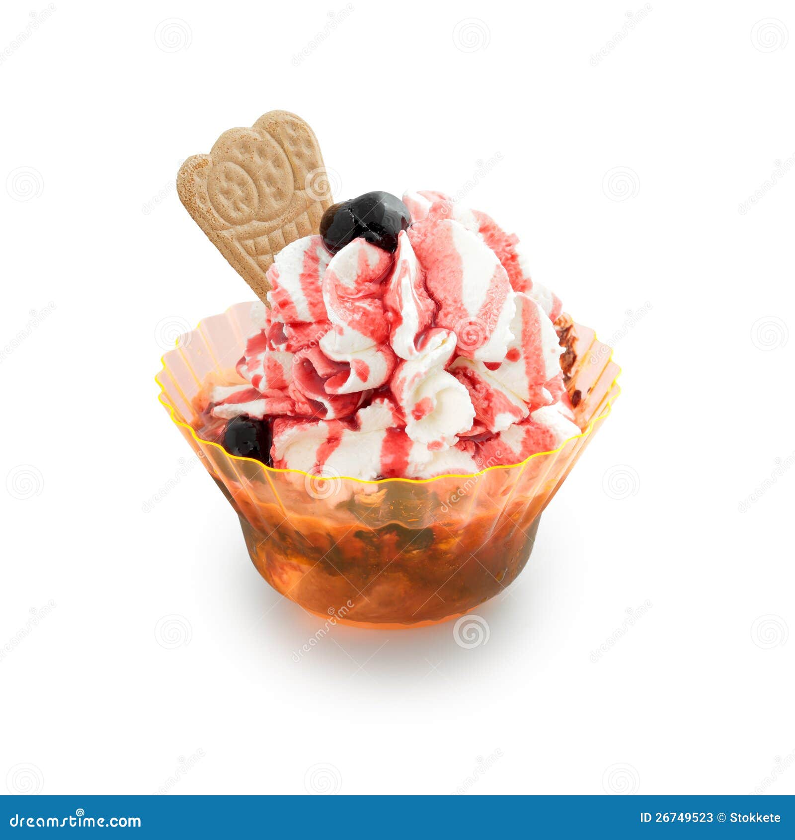 Ice cream sundae stock image. Image of sundae, life, biscuit - 26749523