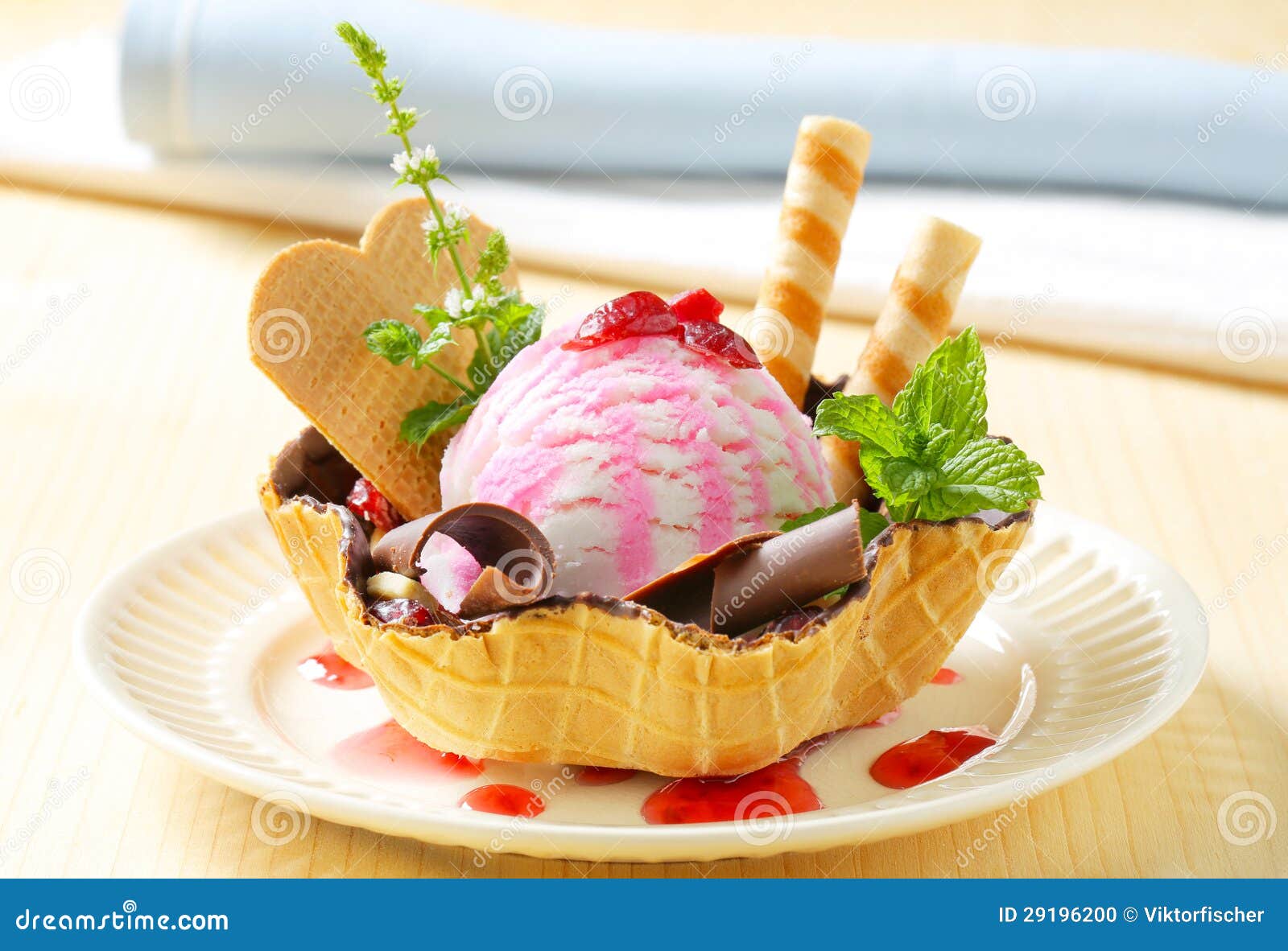 Ice cream sundae stock photo. Image of gelato, plate - 29196200