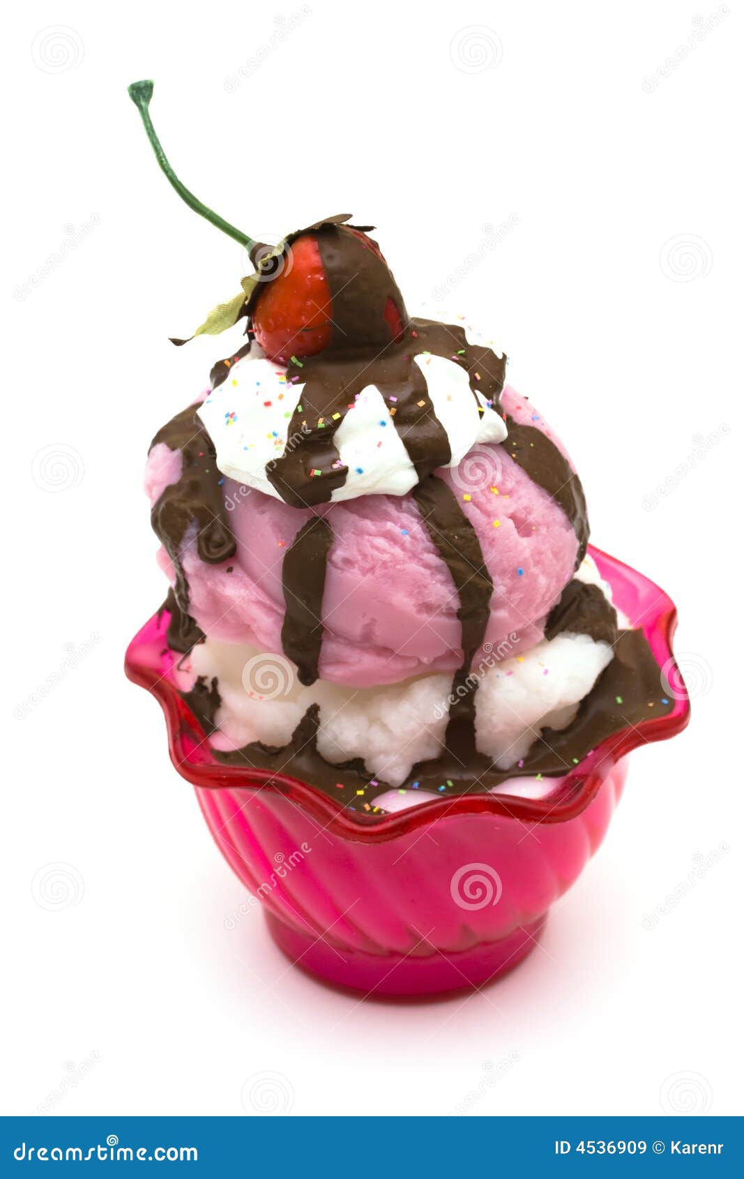 Ice-cream Sundae stock image. Image of sugar, bowl, dish - 4536909