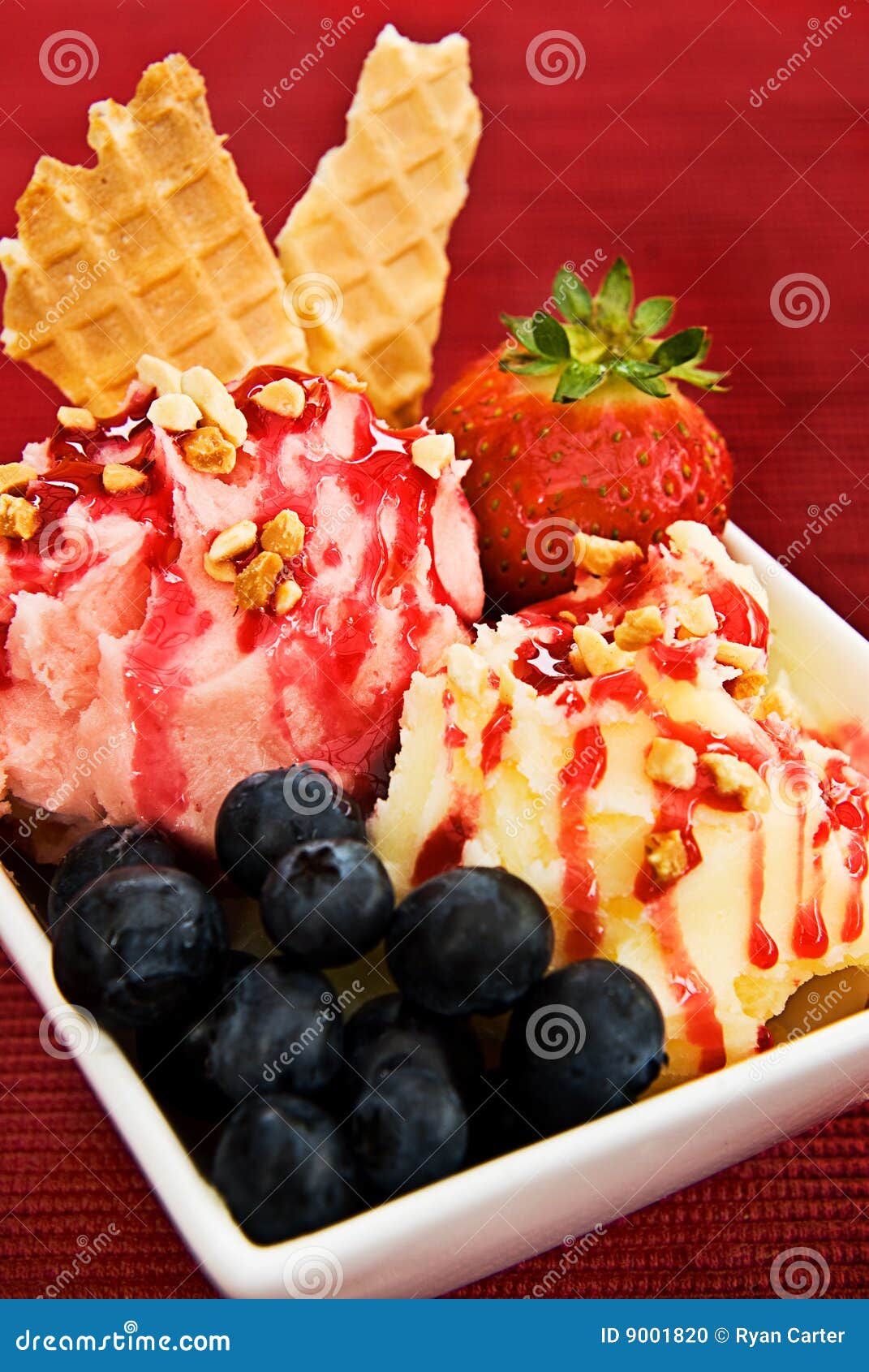 Ice Cream Sundae stock photo. Image of berry, frosty, fattening - 9001820
