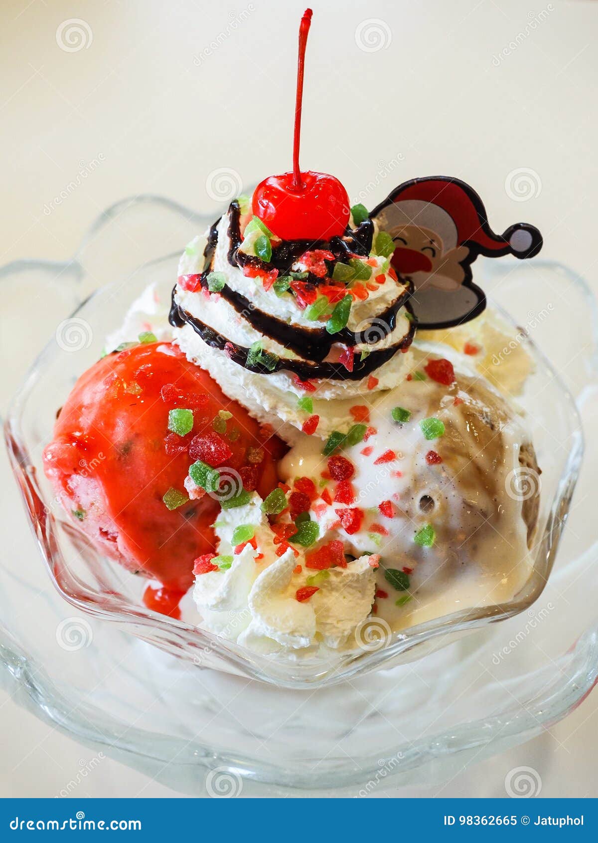 Ice cream sundae cup stock image. Image of cold, chocolate - 98362665