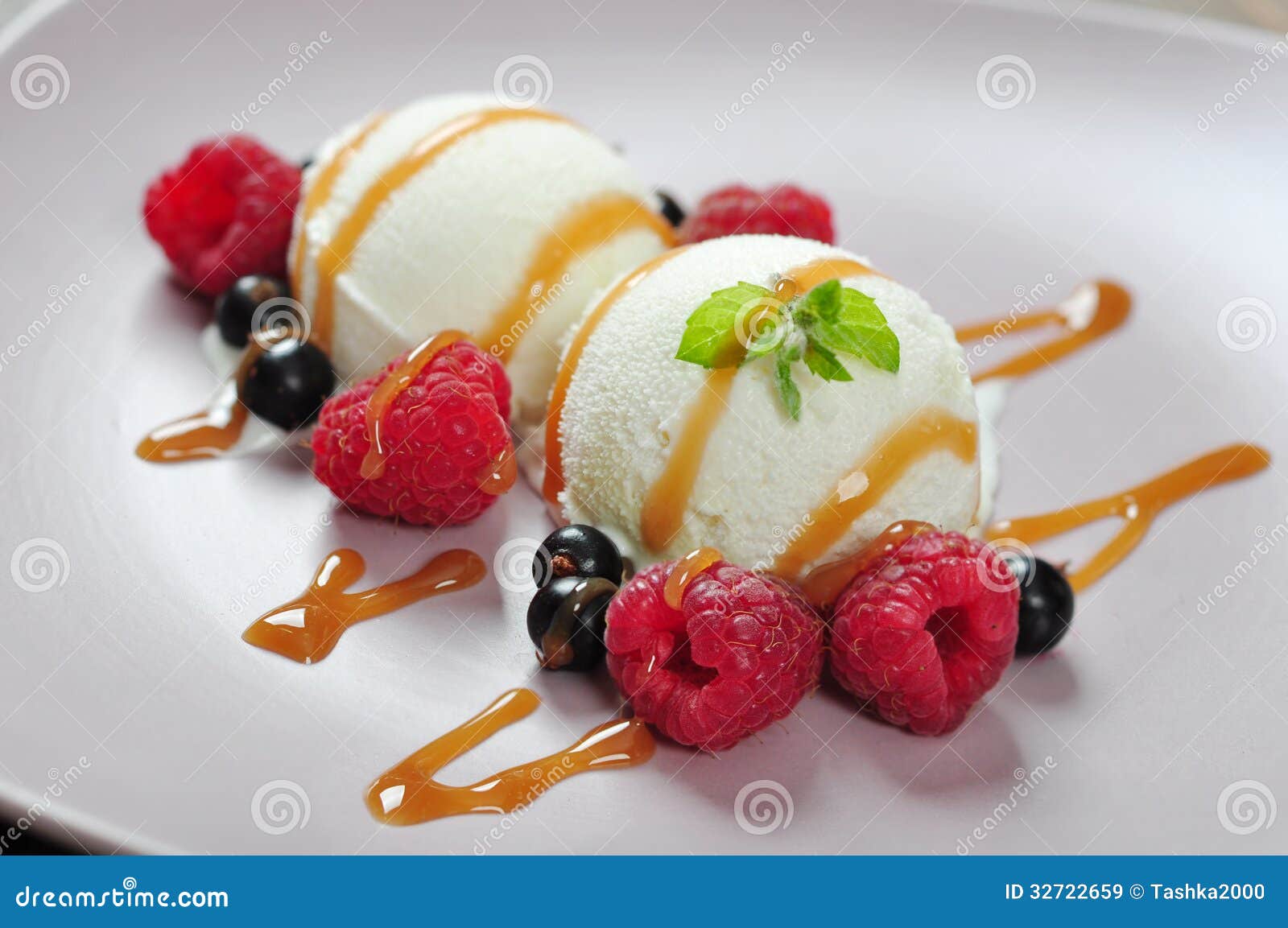 Ice cream sundae stock image. Image of three, cold, detail - 32722659